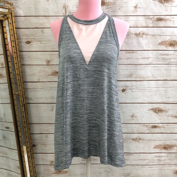 Athleta | Tops | Athleta Grey Heather Utopia Mesh Inset Tank | Poshmark